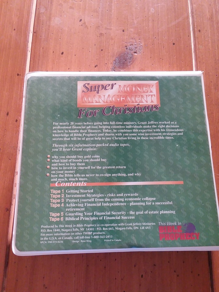 GRANT R. JEFFREY 6 CASSETTE AUDIOBOOK SUPER MONEY MANAGEMENT FOR ...