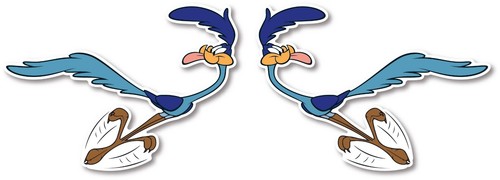 Road Runner Looney Tunes Cartoon Sticker Decal Set Laptop Wall Car ...