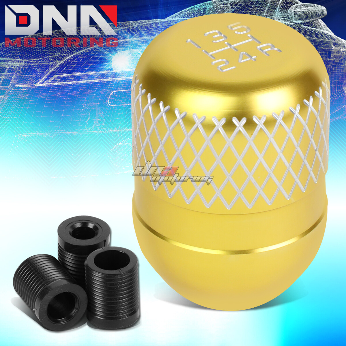 5-Speed MT Manual Transmission Stick Shift Knob Gold w/ M8/ M10/ M12 ...