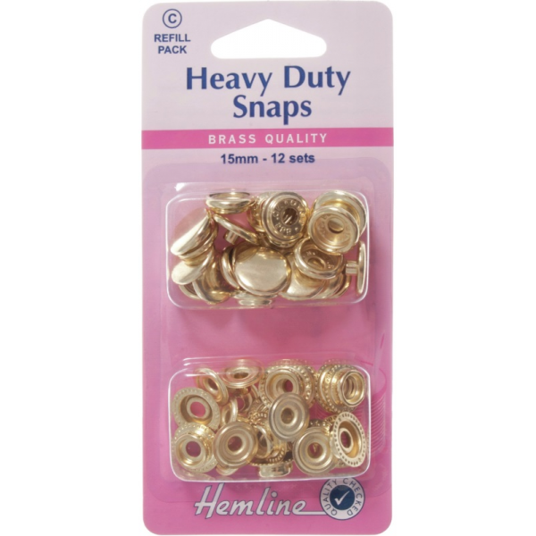 Hemline 15mm Heavy Duty Snaps Poppers Press Studs Starter Kit Or ...