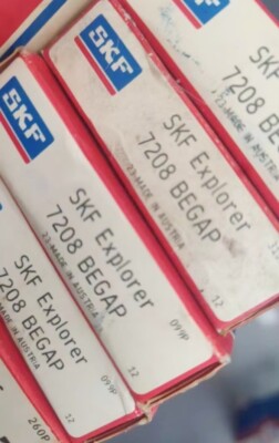 1X SKF 7208 BEGAP single row angular contact ball bearing | eBay