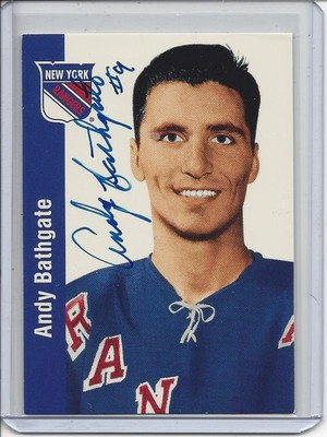 1994 Parkhurst Missing Link Andy Bathgate On Card Auto COA BUF | eBay