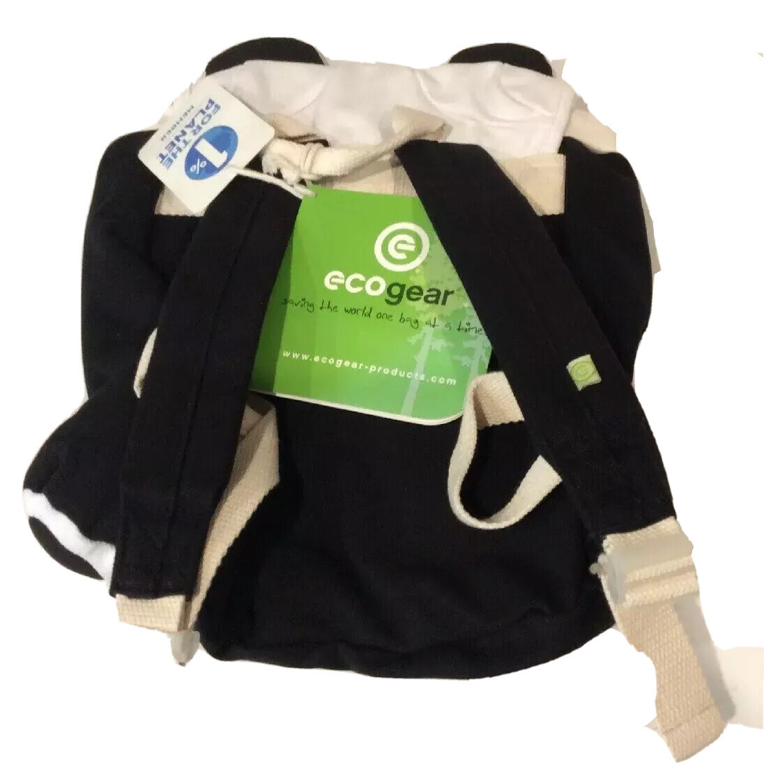 Backpack Kids Natural Cotton Ecogear Panda Ecozoo Unisex 14" Toxic Free ...
