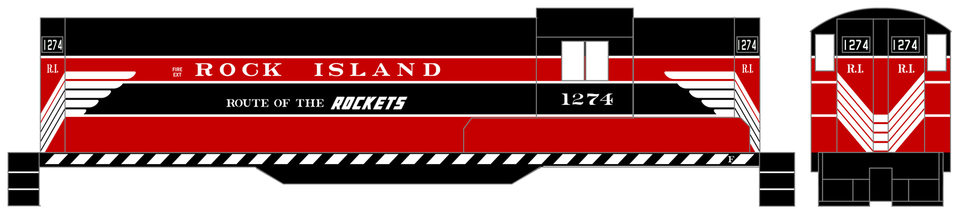 K4 O Scale Decals Rock Island Diesel Locomotive White Roman Lettering ...