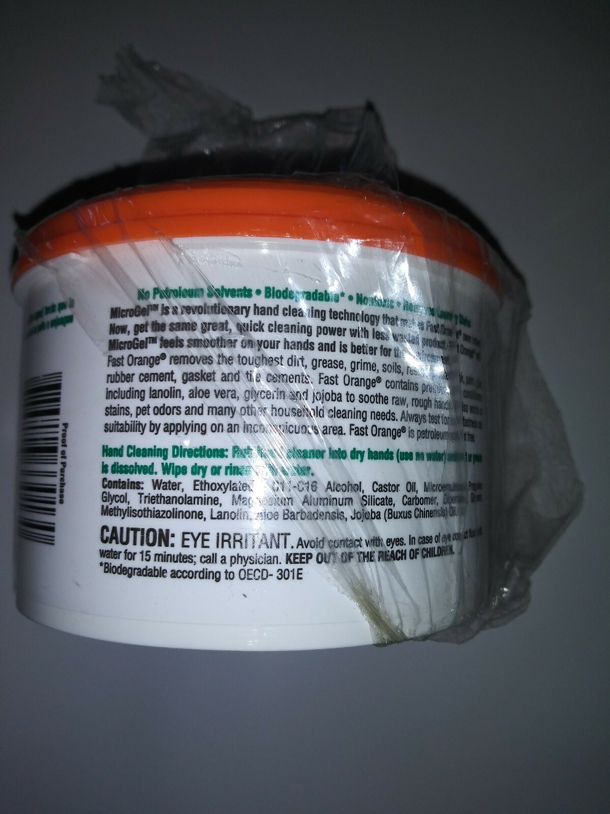 Fast Orange Smooth hand cleaner 14oz. Infused with MicroGel Technology ...