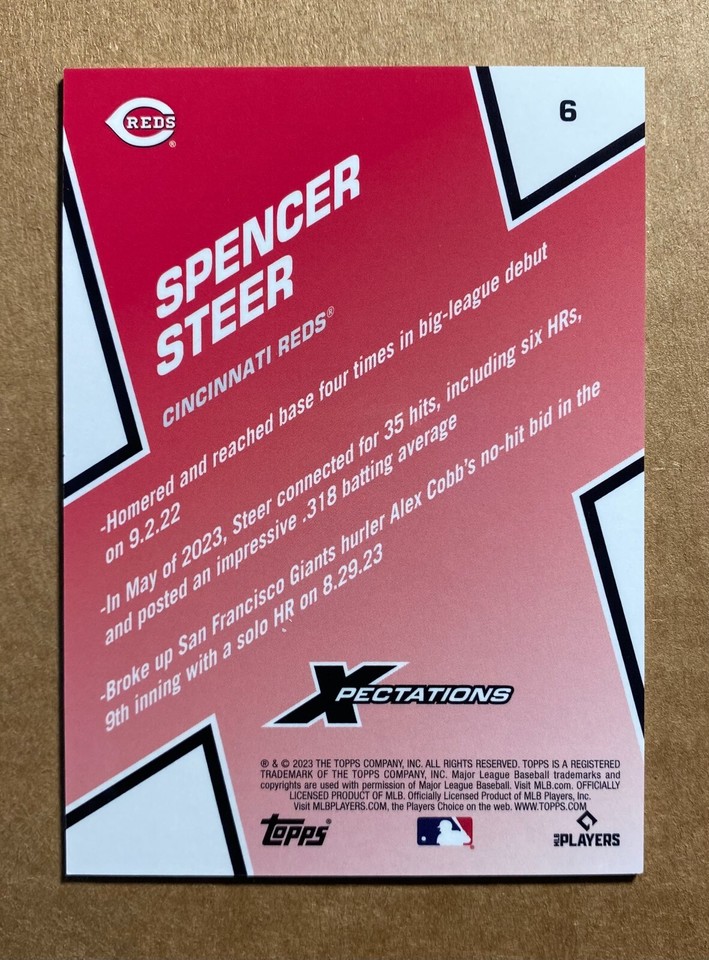 2023 Topps Xpectations Crackle Foil Spencer Steer RC 32/75 | eBay