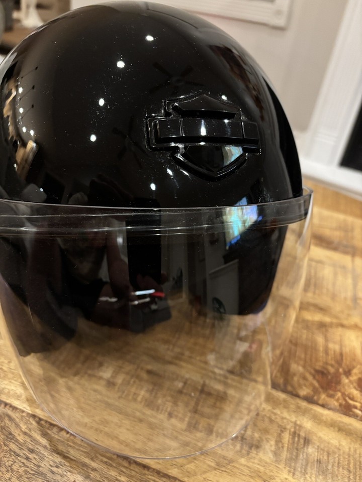 Harley Davidson Black Jet II Helmet Small With Face Shield Few ...