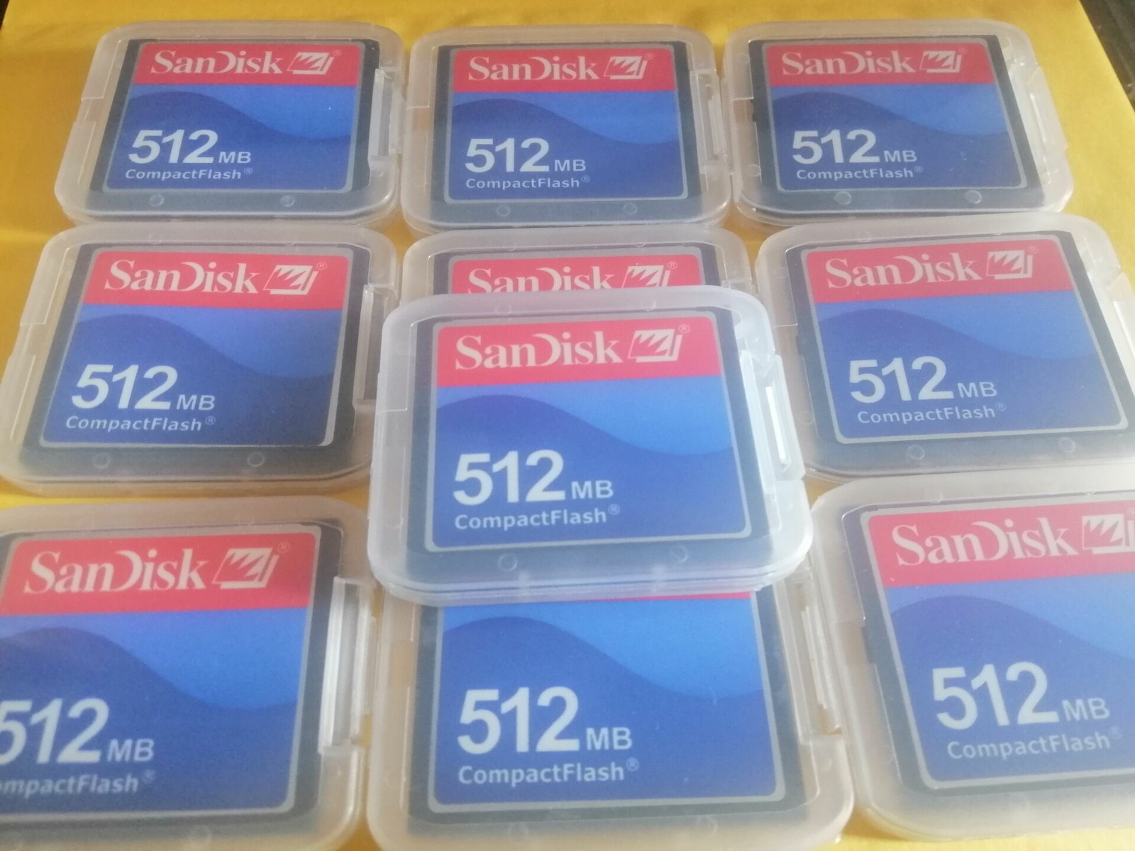 lot of 10 512MB SanDisk CompactFlash CF Memory Card 512MB SDCFB/SDCFJ ...