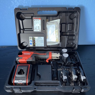 RIDGID RP 251 Stainless Steel Press Tool Kit W/3 Jaws, (2) Batteries ...