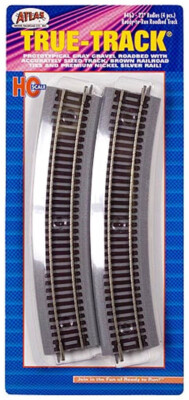 Atlas HO Scale True-Track w/ Roadbed 22" Radius Curve 4-Pack Model ...