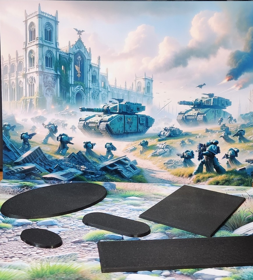 Wargaming Bases 60 x 100mm Rectangle PLA Plastic War Gaming Tabletop ...