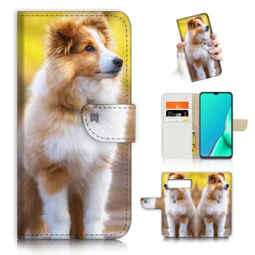 ( For Google Pixel 8 ) Wallet Flip Case Cover AJ23417 Collie Dog | eBay