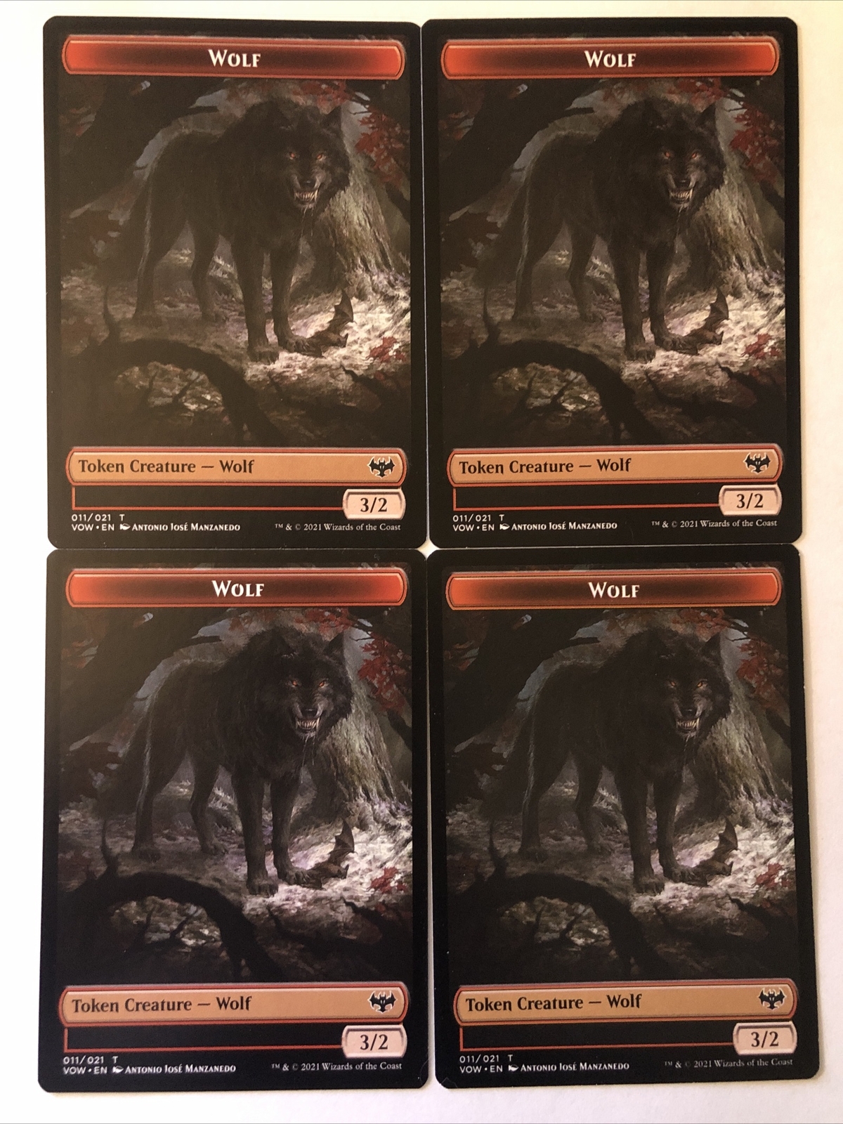 x4 Wolf VOW MTG 11/277 TOKEN M/NM mint pack fresh new unplayed | eBay
