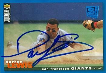 Darren Lewis autographed Baseball Card (Giants) 1994 Upper Deck CC #106 ...