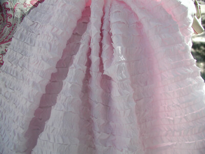 Exclusive Hand Made PINK Cotton Ruffles Fabric 100% Cotton BTY | eBay