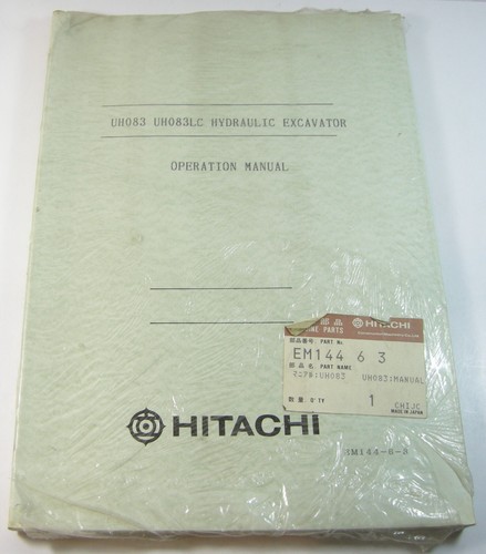 Hitachi UH083 UH083LC Hydraulic Excavator Operation Operators Manual ...