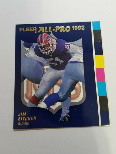 Jim Ritcher Buffalo Bills #4 1992 Fleer All Pro Color Strip Border | eBay