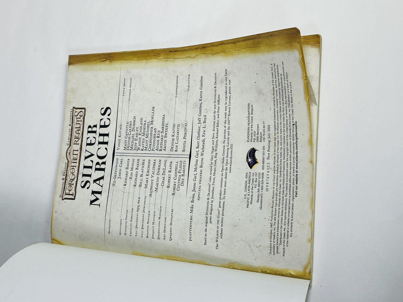 2002 Wizards Dungeons & Dragons D&D Forgotten Realms Silver Marches No ...