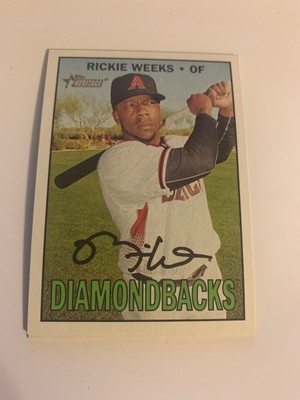 2016 Topps Heritage High Number #583 Rickie Weeks Arizona Diamondbacks ...