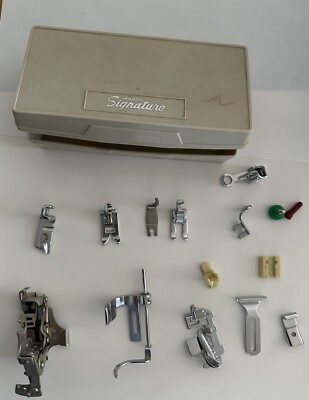 Vintage Singer Sewing Box Filled With Attachment Feet And Tools | eBay