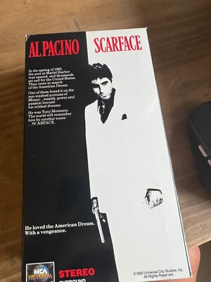 Scarface (1983) VHS - 2 Tape Set 1990 Release with Al Pacino & Michelle ...