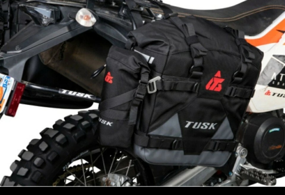 Tusk Pilot Pannier Bag W/Bottle Holder Touring Adventure Honda Dr Klx ...