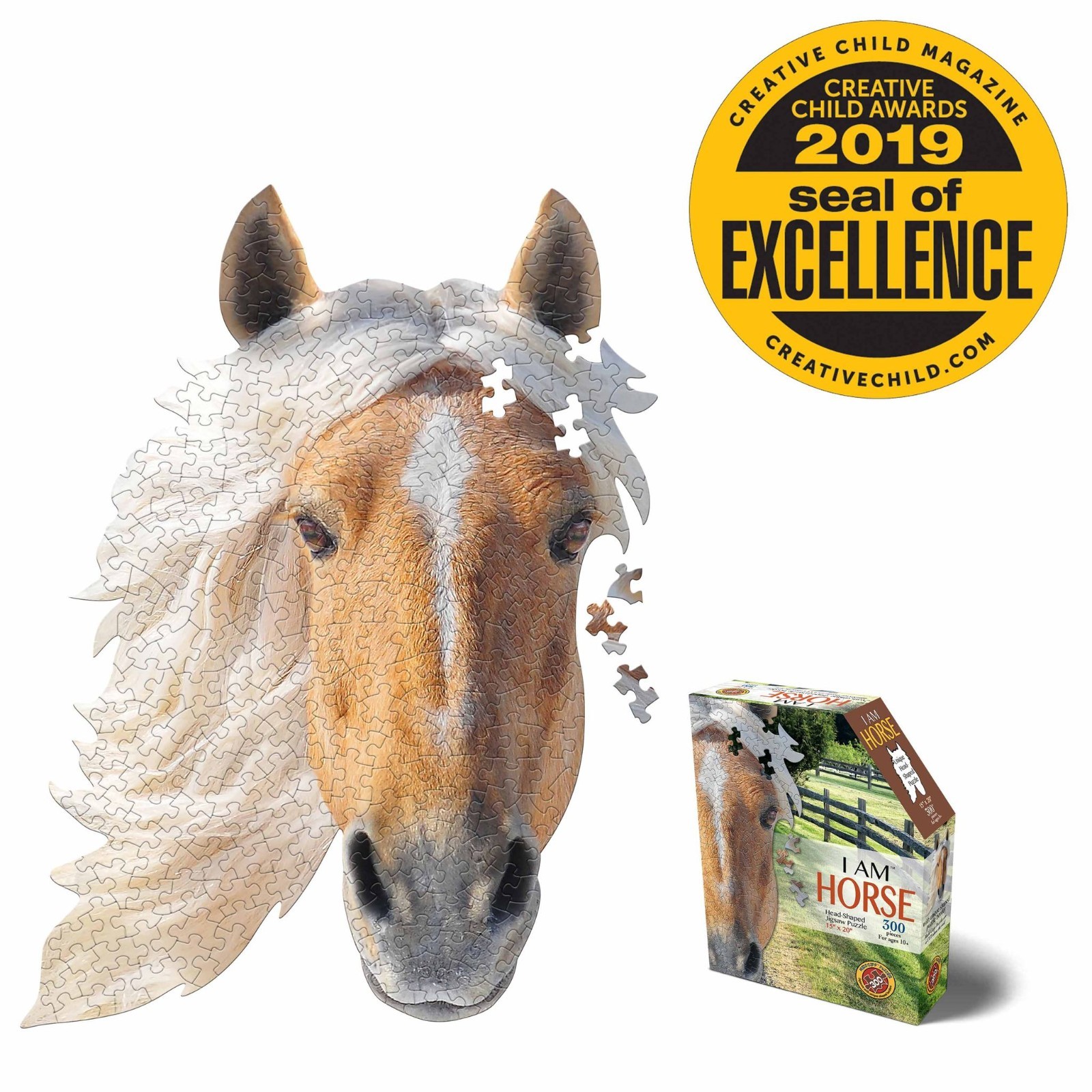 Mad Capp Horse Head Jigsaw 300 Piece Puzzle FSC Certified Fun Fact ...