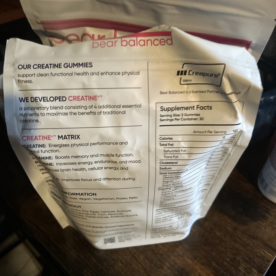 Bear Balanced Creatine Gummies for Men & Women - Creapure® Creatine ...