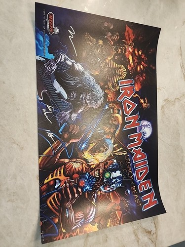 New Signed Stern Iron Maiden Pinball Machine Translite Direct From ...