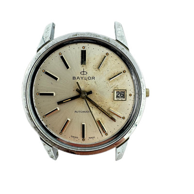 Vintage Baylor Date 17 Jewel Men's Automatic Wristwatch ETA 2783 Swiss ...