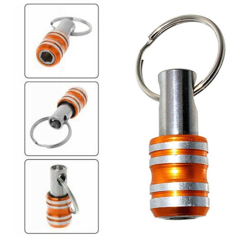 5 Pcs 1/4" Hex Shank Quick Release Key Chain Screwdriver Bit Holder ...