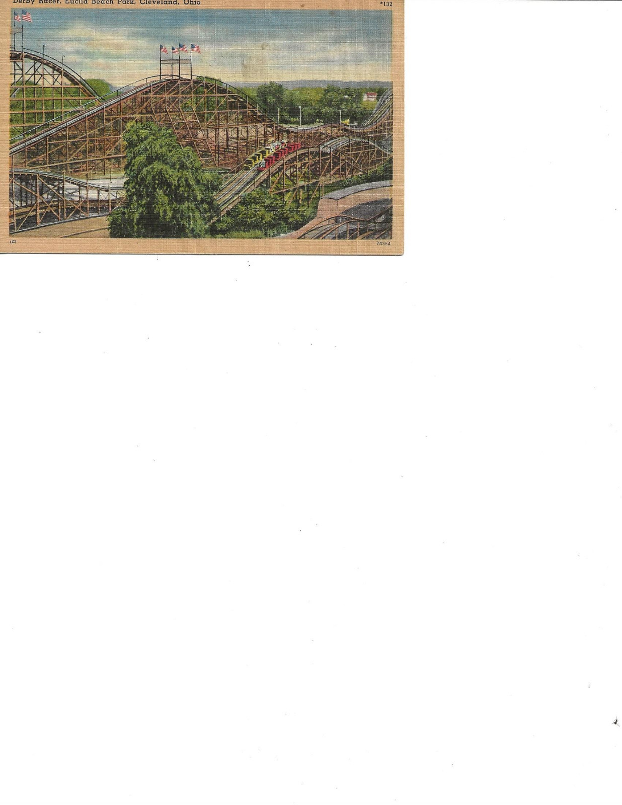 Cleveland, OH Amusement Park Roller Coaster Postcard | eBay