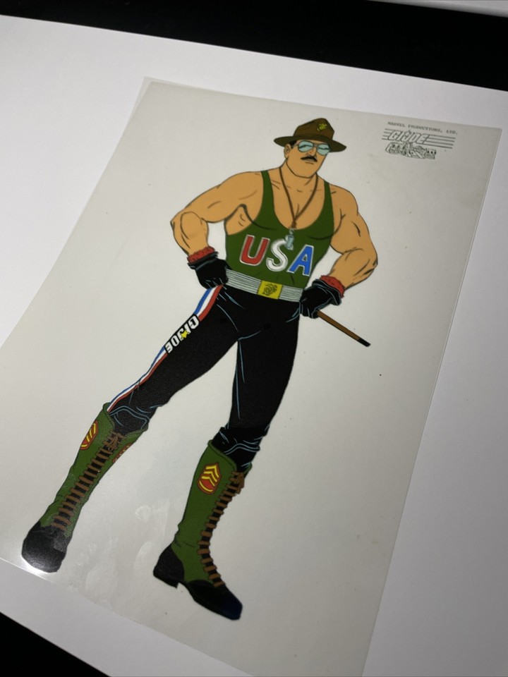 GI JOE animation Cel Print Publicity Concept Art Cartoons model Sgt ...