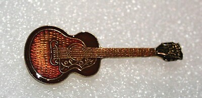 Vtg Gibson Electric Guitar Pop Music Group Rock Band Pin Button 1980s ...