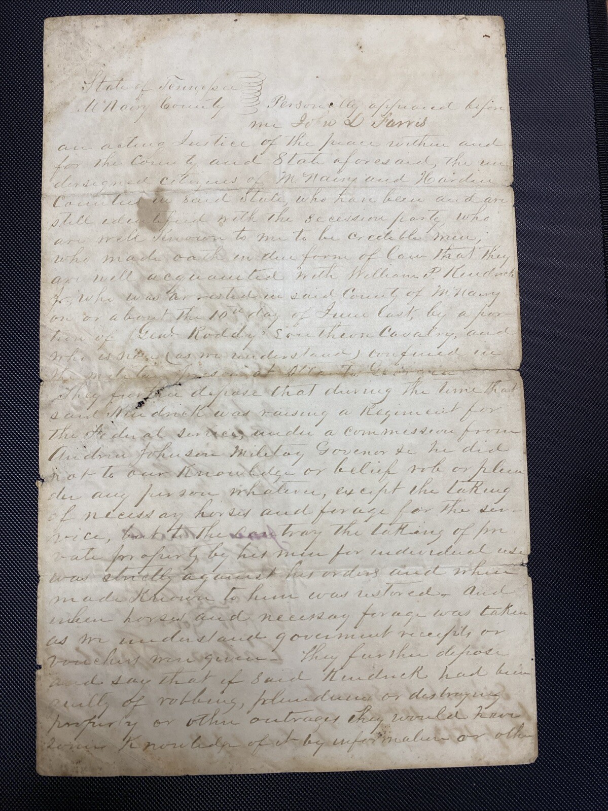 Civil War Confederate 4th AL Cavalry Document 1863 Roddey Men Defend CSA General | eBay