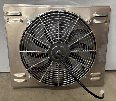 21 3/4 X 18 3/8 UNIVERSAL CROSS FLOW SHROUD AND CHROME 16" FAN 3200 CFM ...