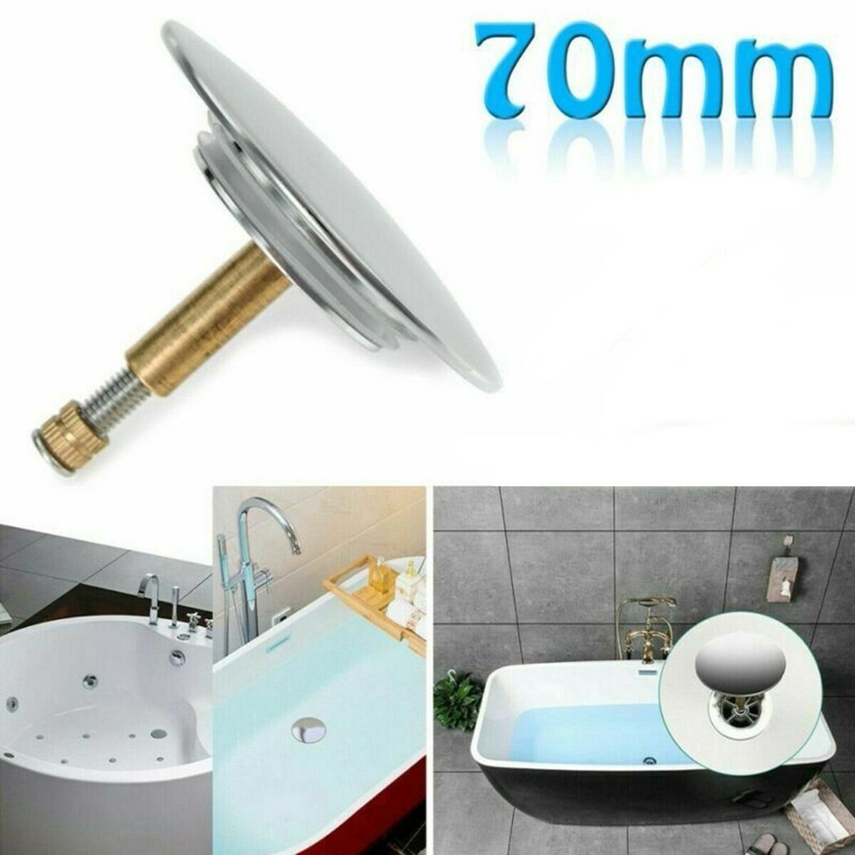 70mm Adjustable Bath Basin Waste Stopper Plug/Replacement Pop-Up Plug ...