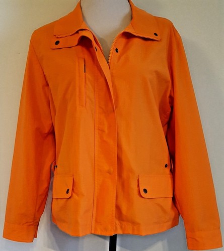 COLDWATER CREEK RN 98516 Women’s Orange Mesh-Lined Windbreaker Jacket ...