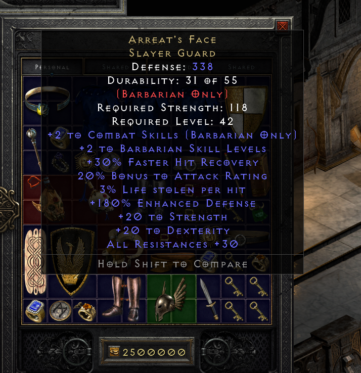 Arreat's Face Slayer Guard / Diablo 2 Resurrected / PC / Non-Ladder ...