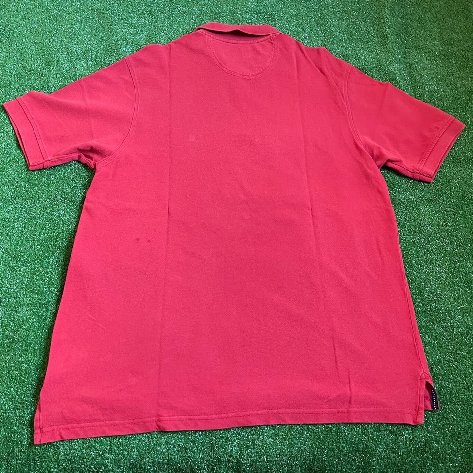 Izod Men's Heritage Short Sleeve Logo Classic Pique Y2K Red Polo Shirt ...