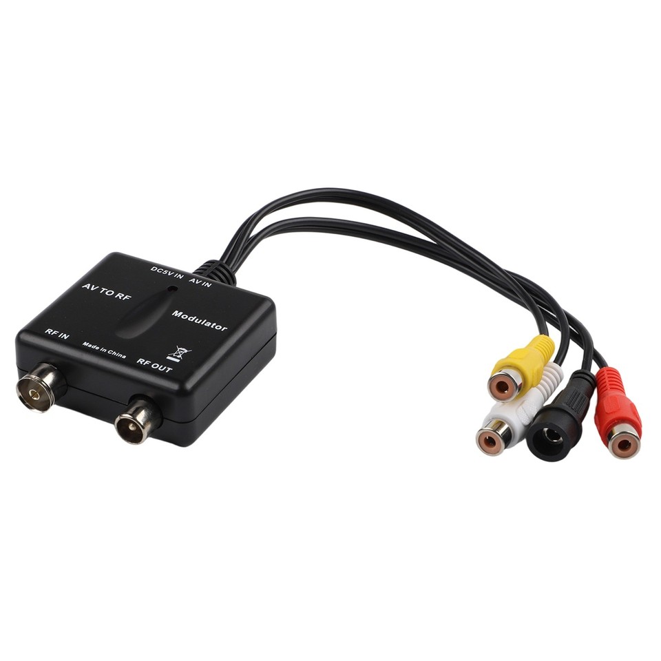AV To RF Modulator Cable TV Connection HD Input Support Compact Design ...