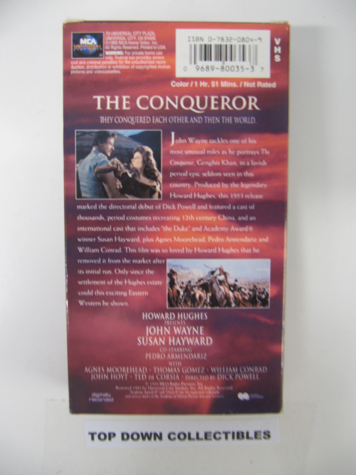 John Wayne ,Susan Hayward, Agnes Moorehead The Conqueror VHS Movie Like ...