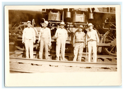 Railway Man Occupational Smoking Train Railway Railroad Vintage Photo ...