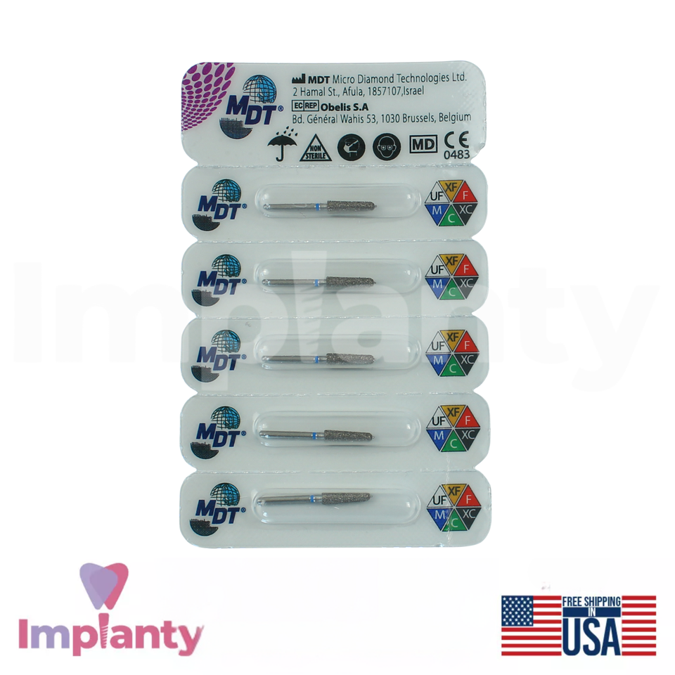 MDT Dental FG Diamond Guide Pin Taper Bur 508T Trimming Margin ...
