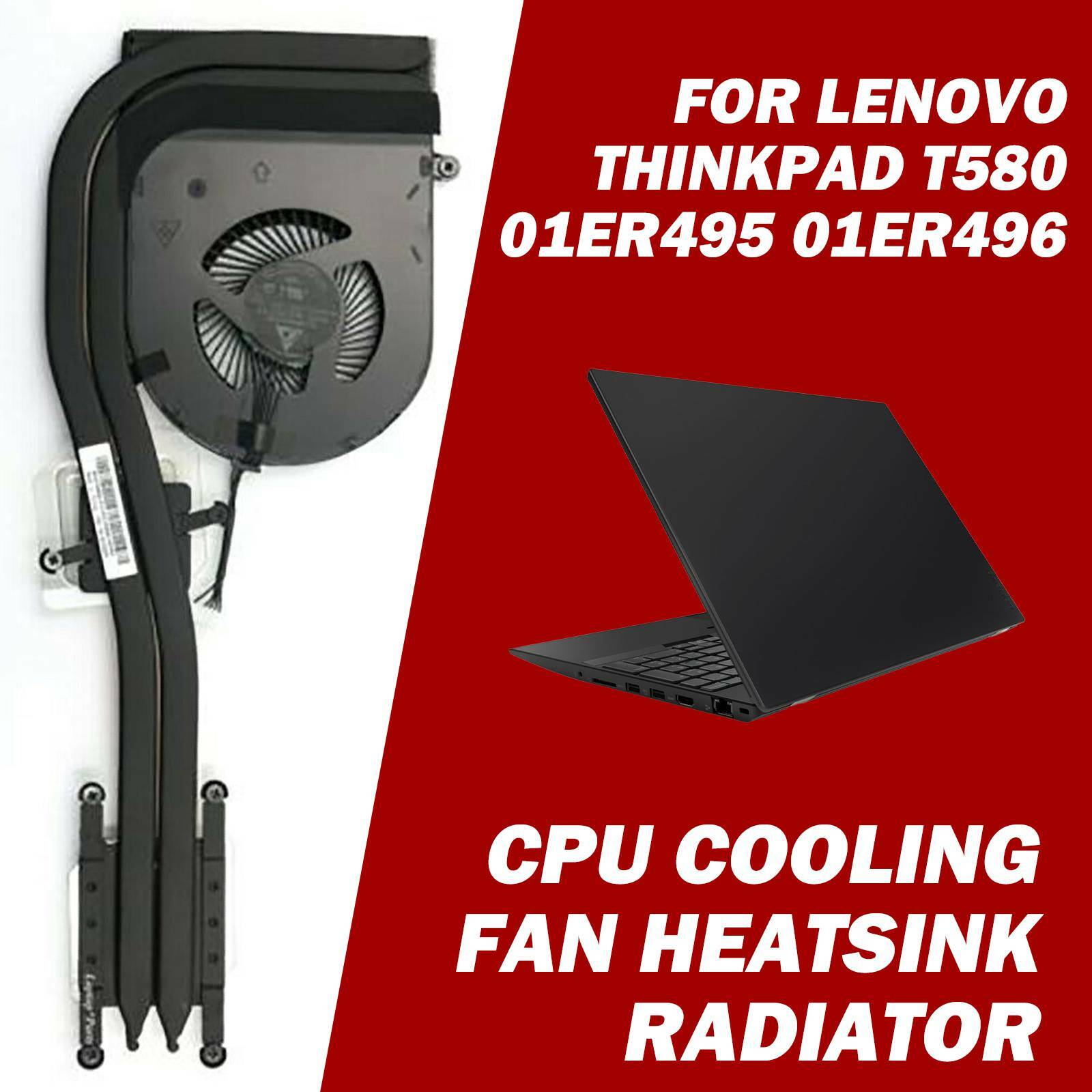 1Pc For LENOVO ThinkPad T580 01ER495 01ER496 CPU Cooling Fan Heatsink ...