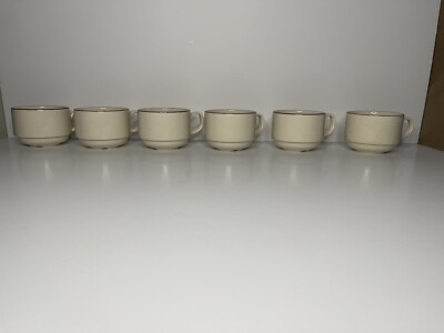 Set Of Six Steelite Tea Cups / Mugs / Made In England / Used W/ Wear | eBay
