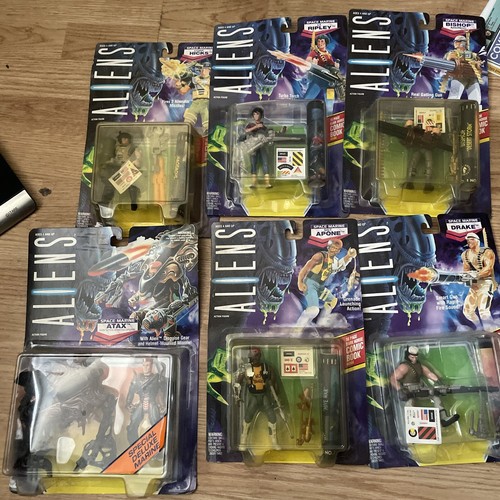 ALIENS Space Marines 6 Figure Lot: Ripley Hicks Bishop Drake ATAX ...