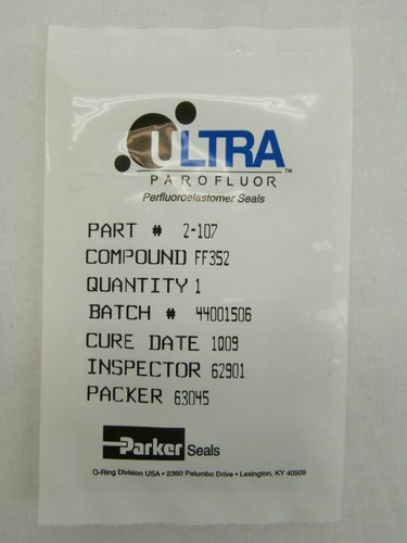 Parker Seals FF352 Small O-Rings UHP Ultra Parofluor Seal Reseller Lot ...