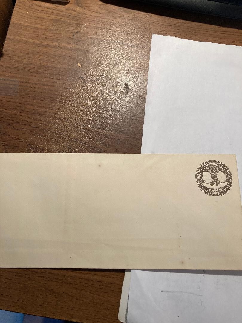 1492 1892 EMBOSSED GRAY 10 CENT STAMP - ON UNUSED ENVELOPE Ten | eBay