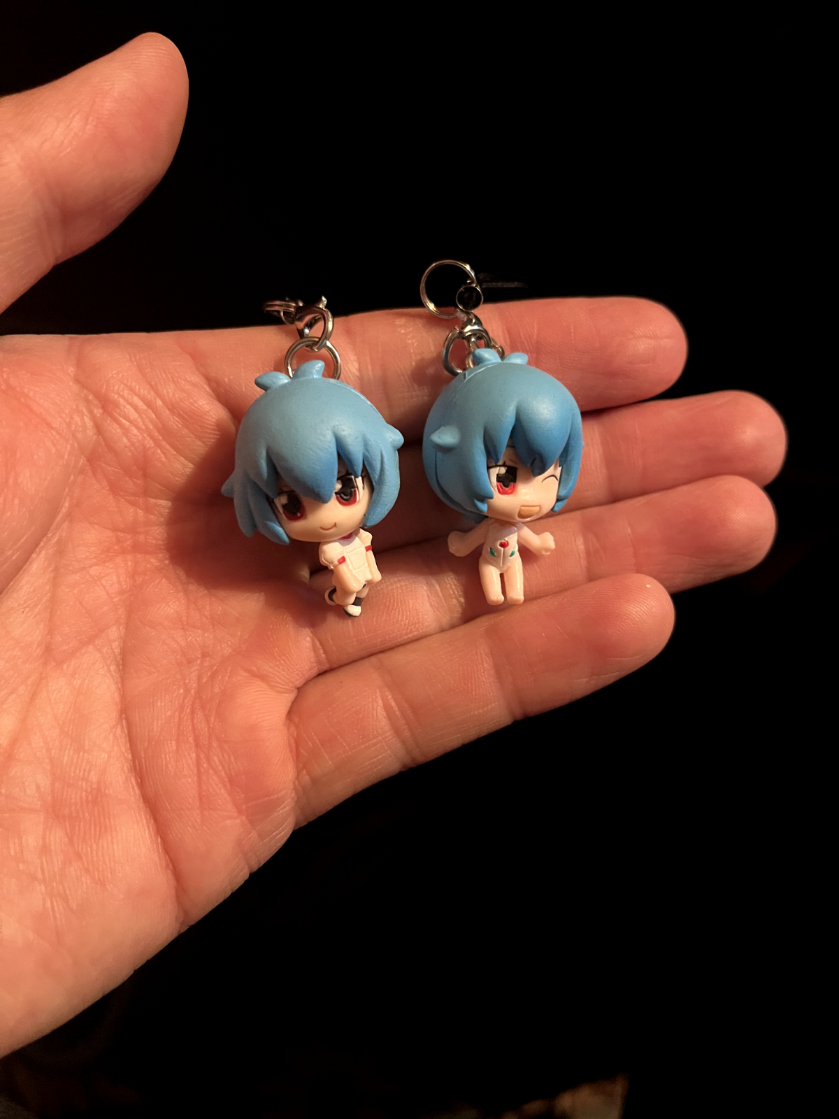 Bandai x Neon Genesis Evangelion Rei Mini Figure Charms School Swimsuit ...